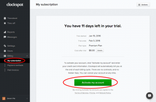 How to activate your account – Clockspot Help & Support