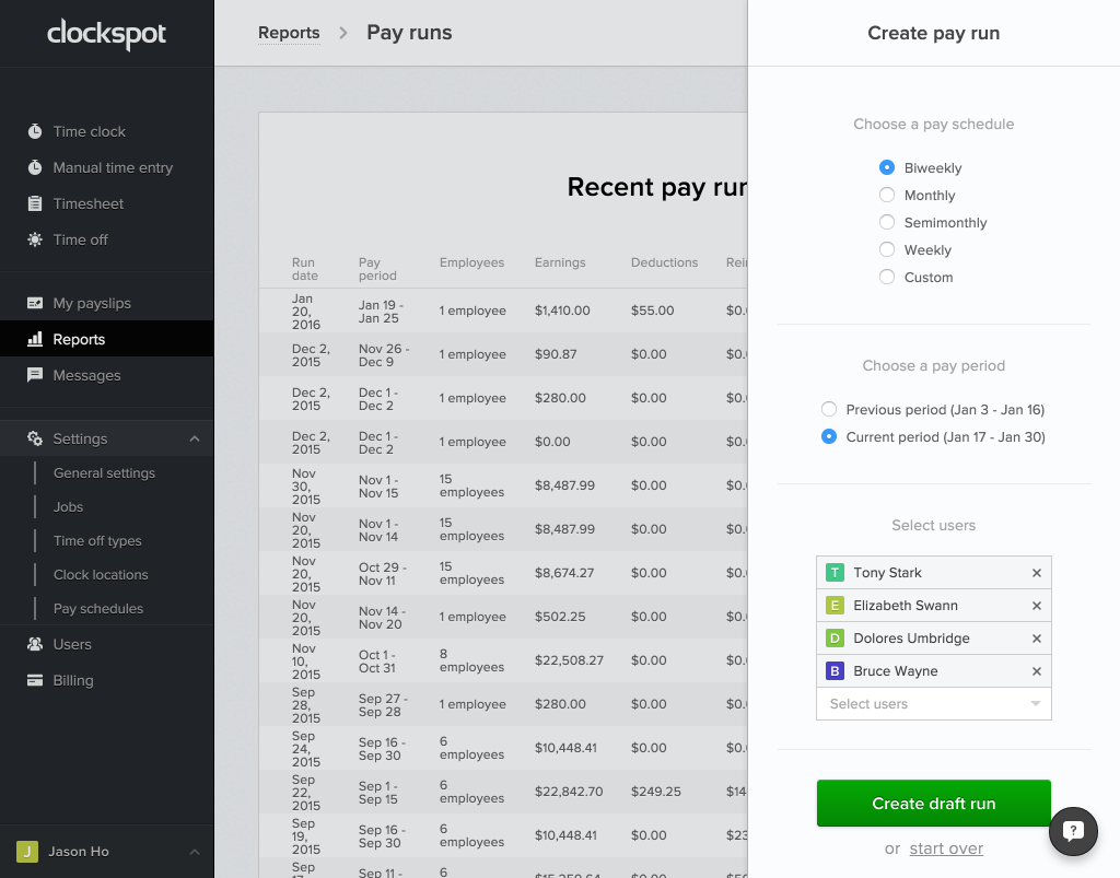 How to use pay schedules – Clockspot Help & Support
